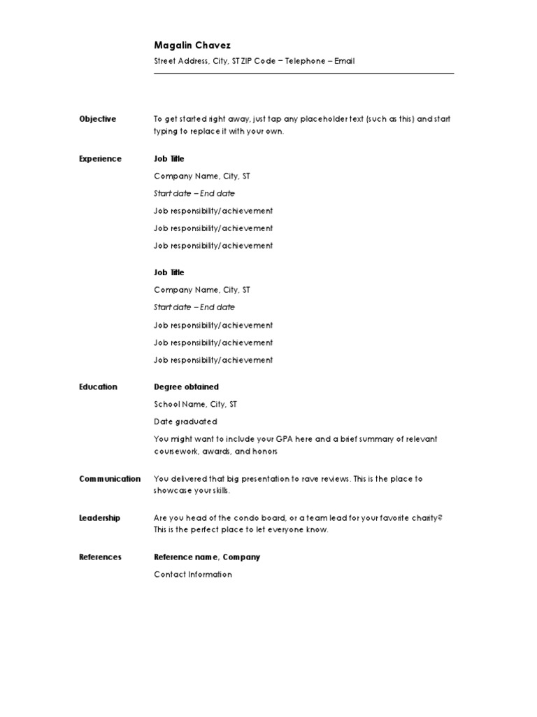 Magalin Chavez Resume | PDF