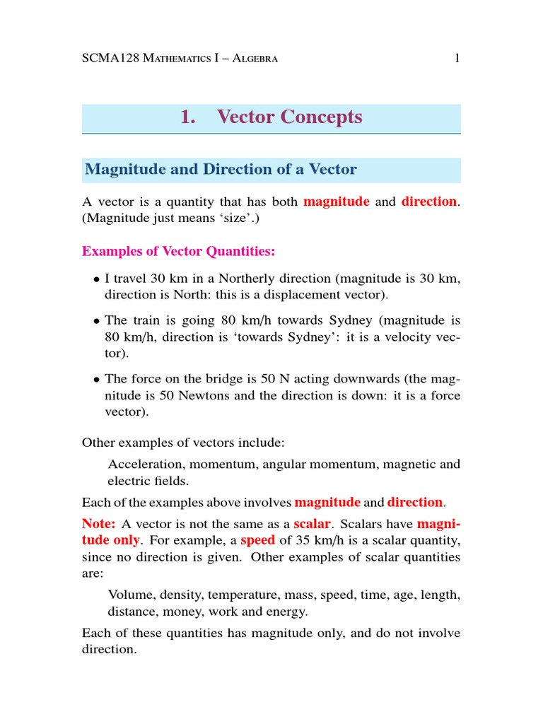 Vectors1 1 | PDF | Norm (Mathematics) | Euclidean Vector