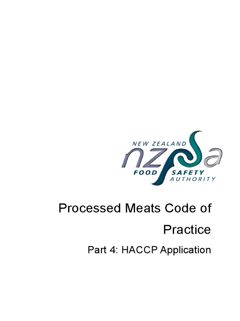 HACCP Processed Meats Cop Part 4 | PDF | Hazard Analysis And Critical ...