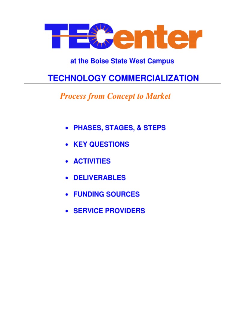 TEC Commercialization Process Model | PDF | Venture Capital | Corporate ...