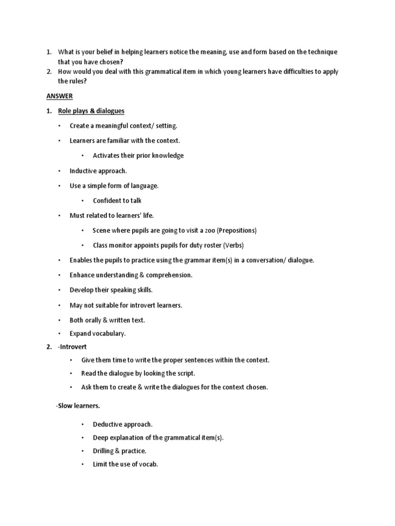 Answer 1. Role Plays & Dialogues | PDF | Vocabulary | Reading Comprehension