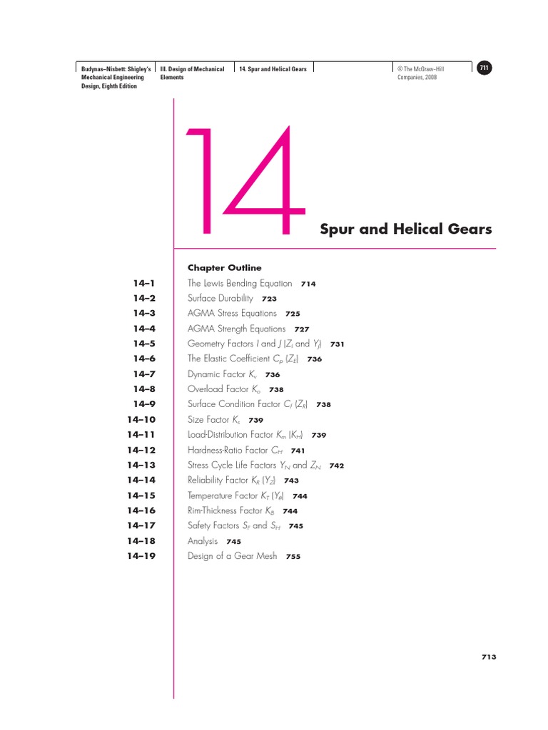 Spur Gear Example PDF | PDF | Gear | Mechanical Engineering