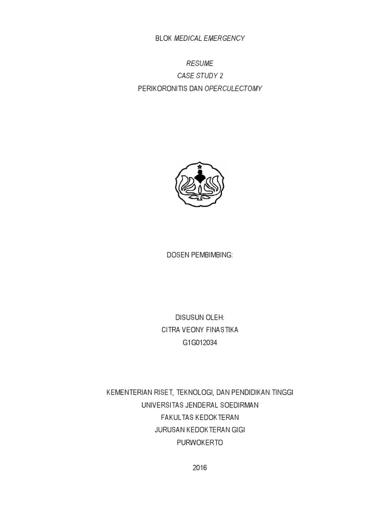 Pericoronitis Dan Operculectomy | PDF