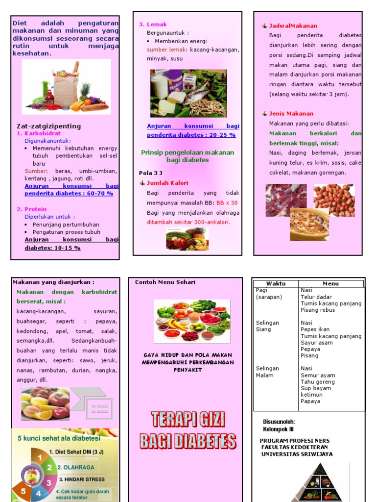 Leaflet Gizi DM | PDF | Kesehatan Holistik
