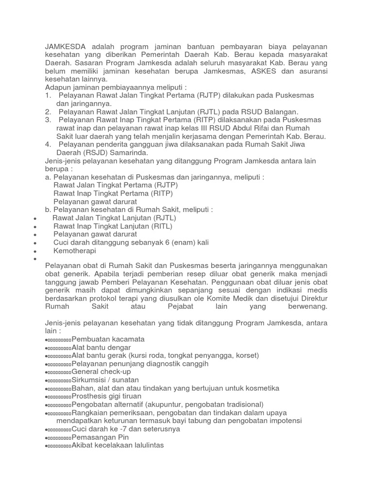 Pengertian Jamkesda | PDF | Pengembangan Diri | Sains & Matematika