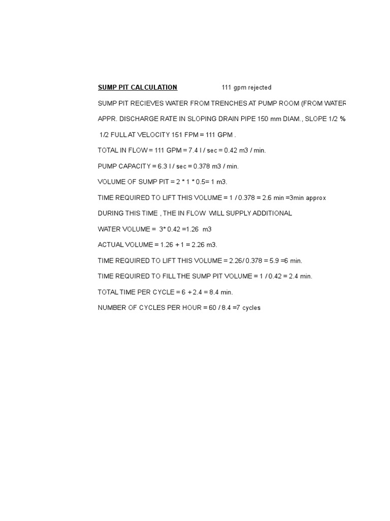 Sump Pit | PDF | Pump | Hydrology