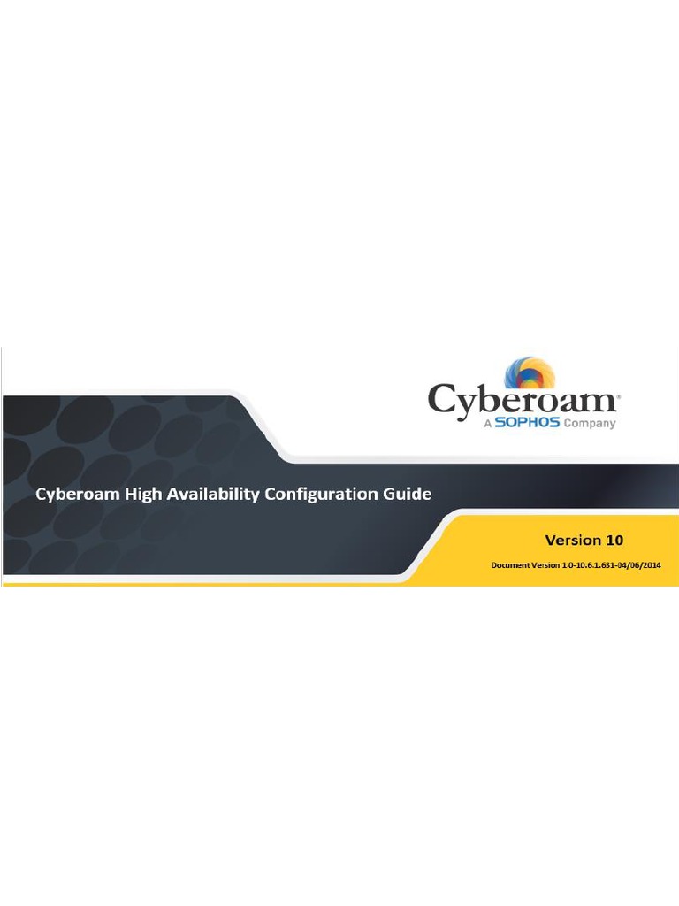 Cyberoam High Availability Configuration Guide | PDF | Command Line ...