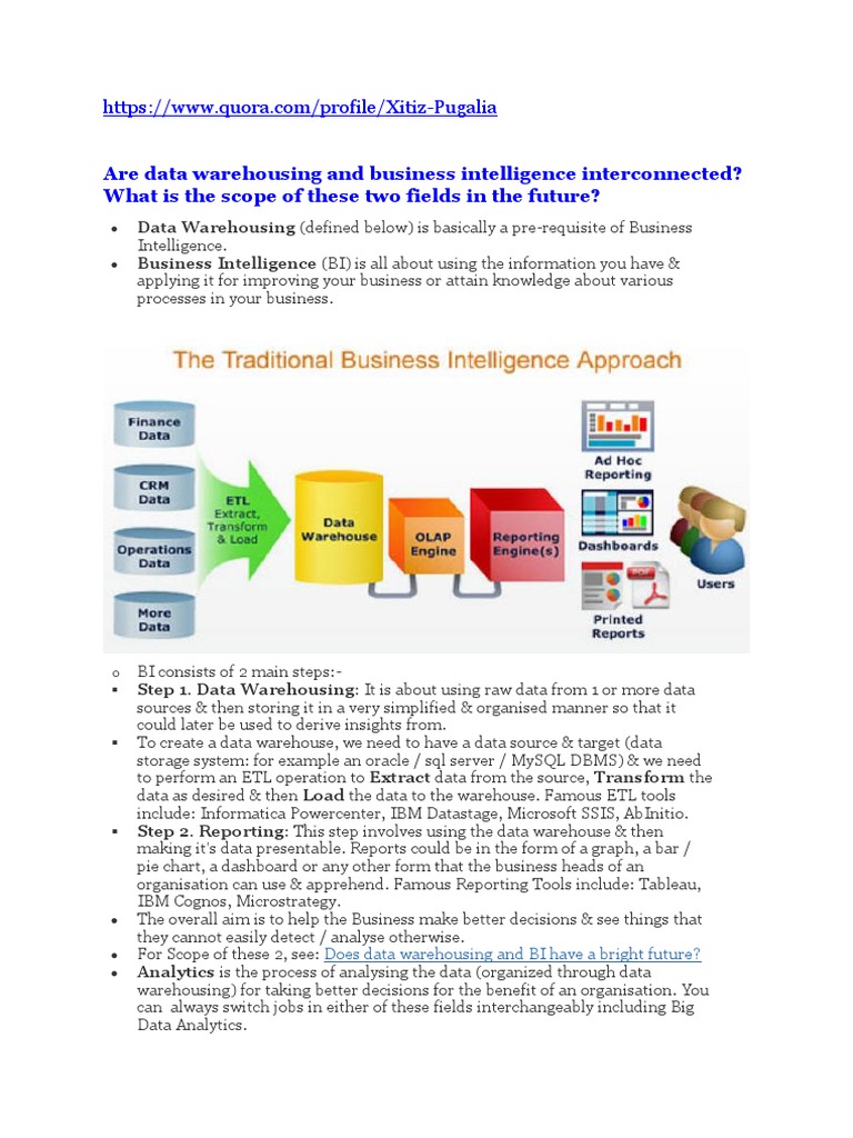 Quora - Informatica DW BI Ques ANS | PDF | Business Intelligence | Data Warehouse