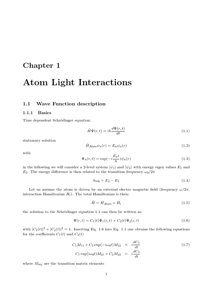 Atom Light Pdf Resonance Atomic