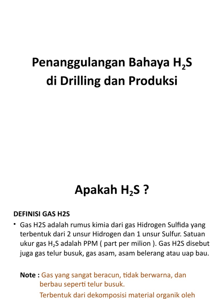 Penanggulangan Bahaya H2S | PDF