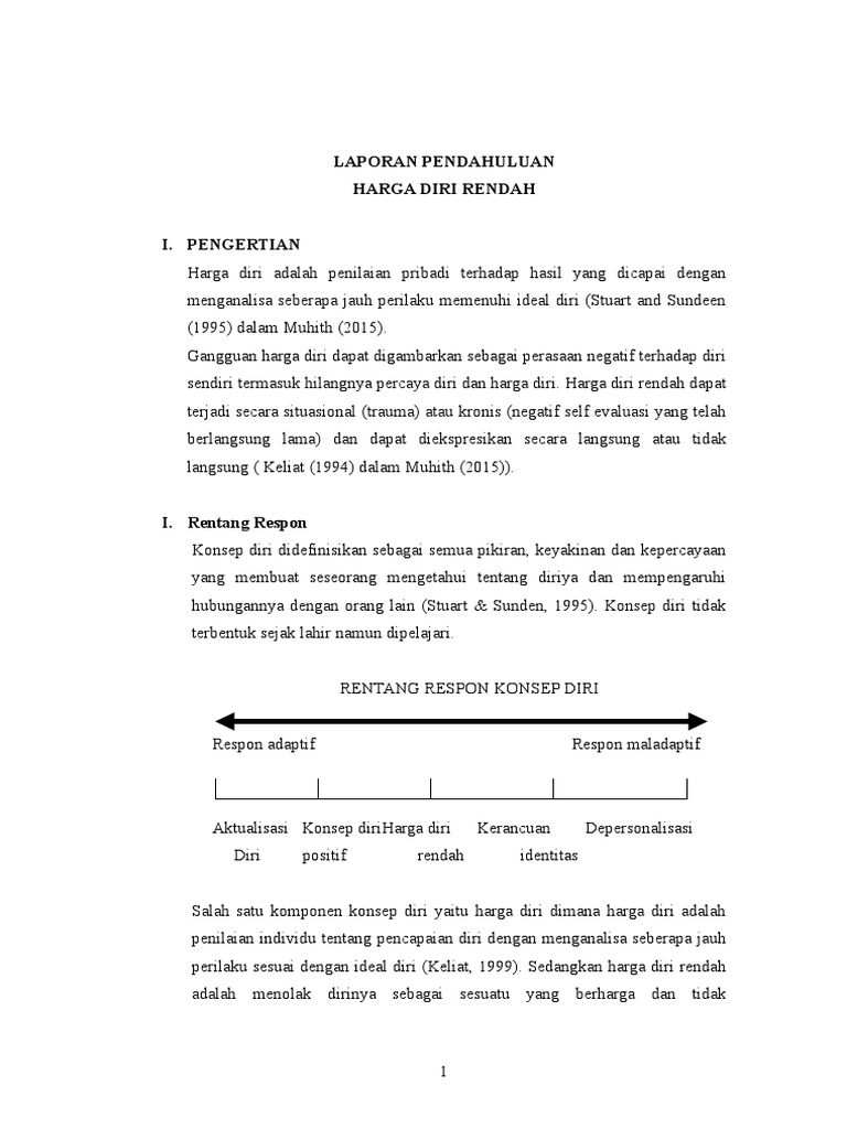 LP Harga Diri Rendah | PDF