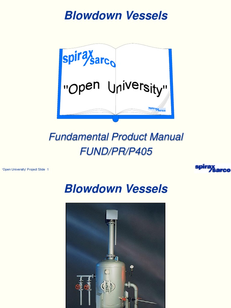 Blowdown Vessels | PDF | Water Supply Network | Valve