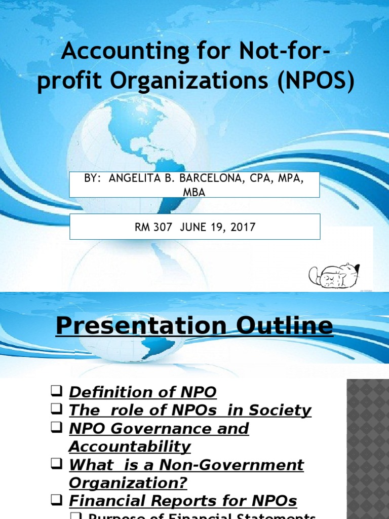 Accounting For NPOs | PDF | Nonprofit Organization | Non Governmental ...
