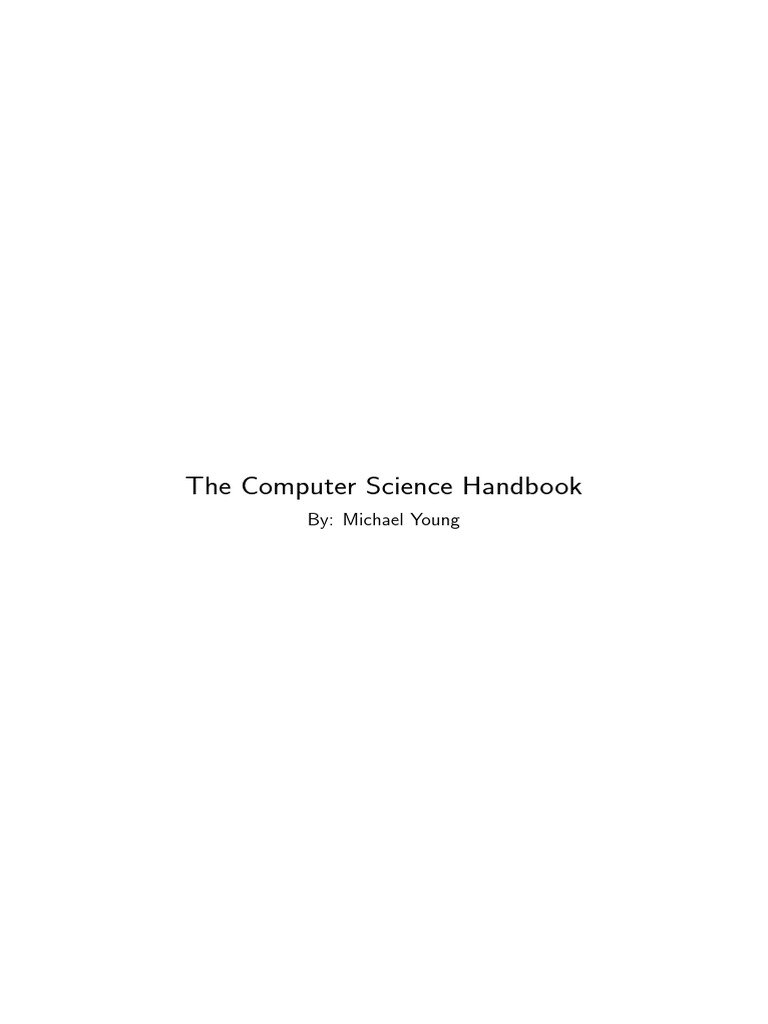 Computer Science Handbook PDF Guide | PDF | Recursion | Computer Data ...