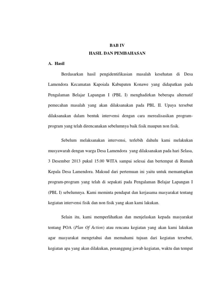 BAB IV Laporan PBL 2 | PDF | Kesehatan Holistik