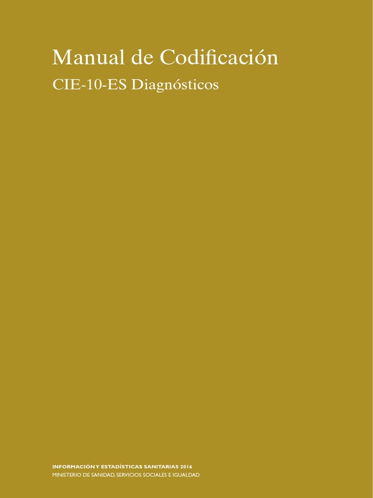 CIE-10-ES Manual de Codificación DIAGNÓSTICOS | PDF | Diagnostico ...
