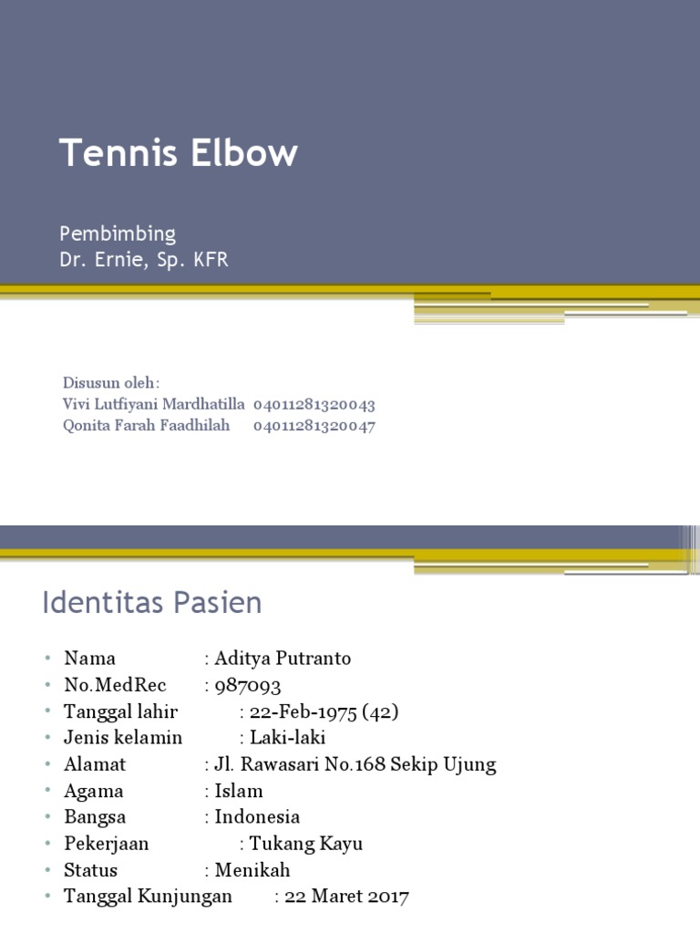 Tennis Elbow pada Tukang Kayu | PDF