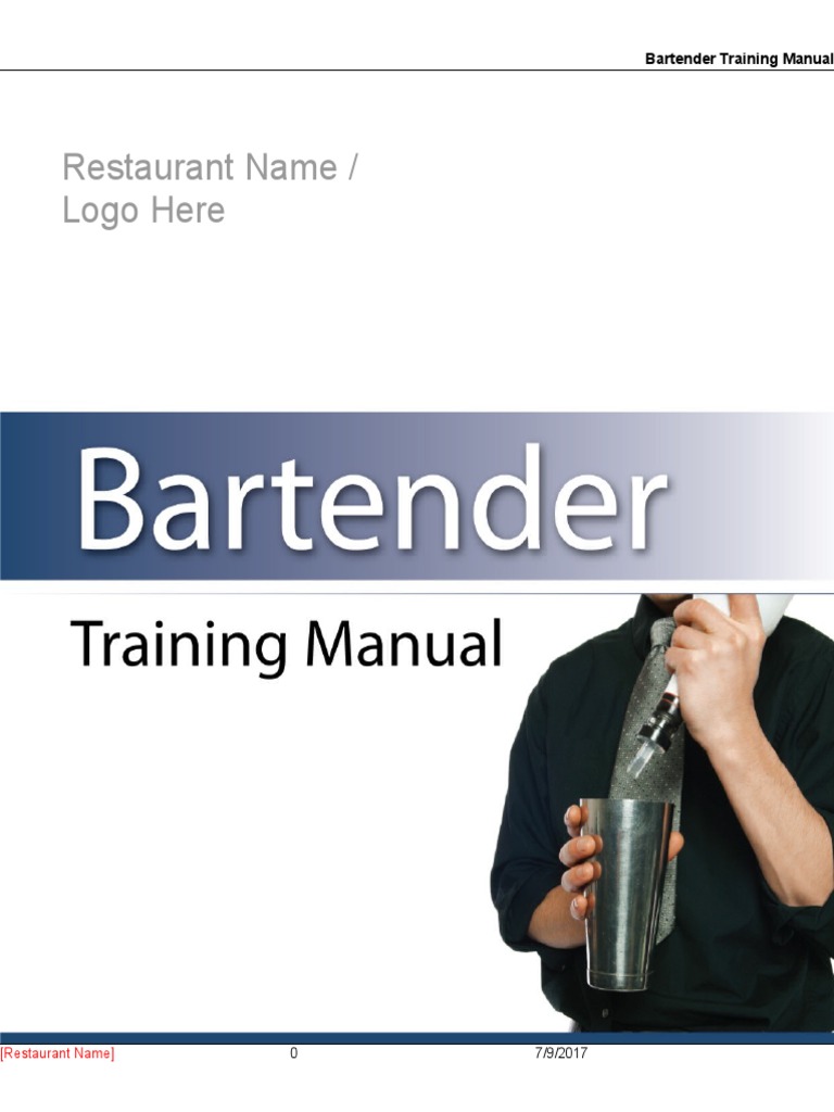 Bartender Training Manual | PDF | Waiting Staff | Drink