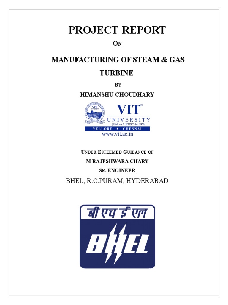 Steam & Gas Turbine Manufacturing Report | PDF | Turbine | Gas Compressor
