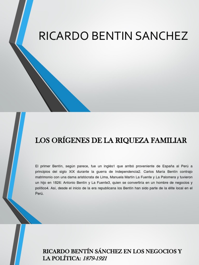 Historia de la familia Bentín en Perú | PDF | Economias | Economía ...