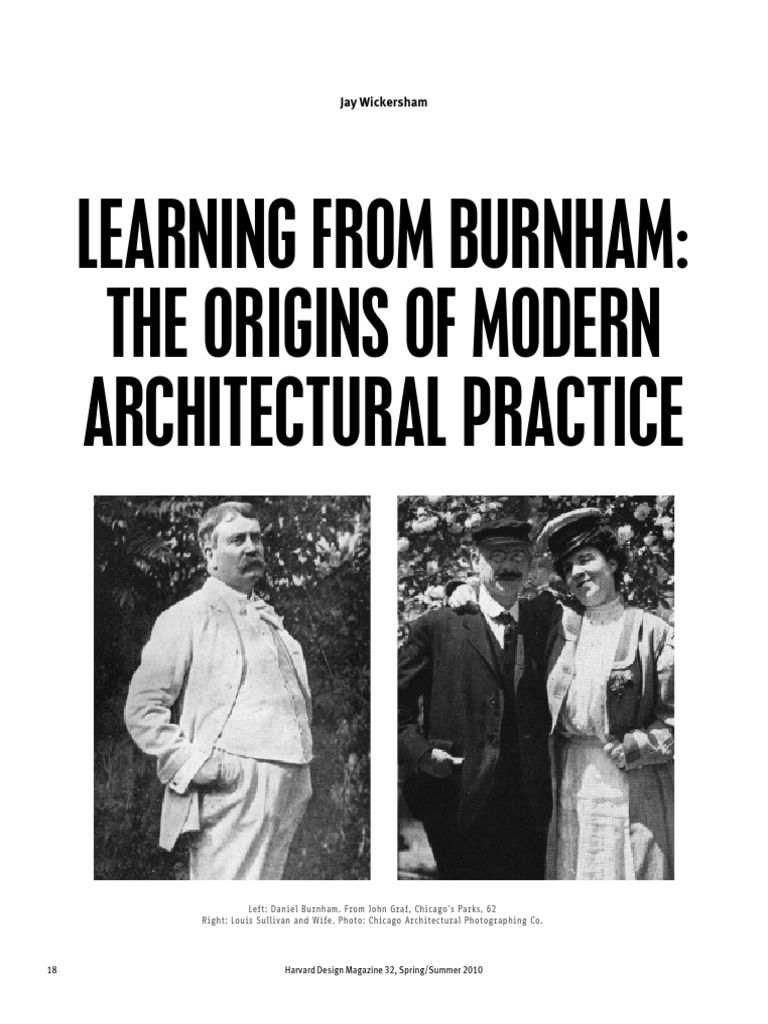 Learning From Burnham | PDF | Architect | Design