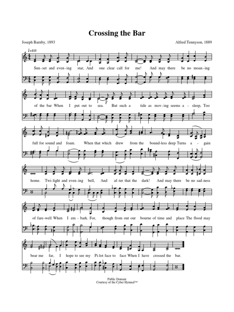 Crossing the Bar | British Literature | English Language Literature