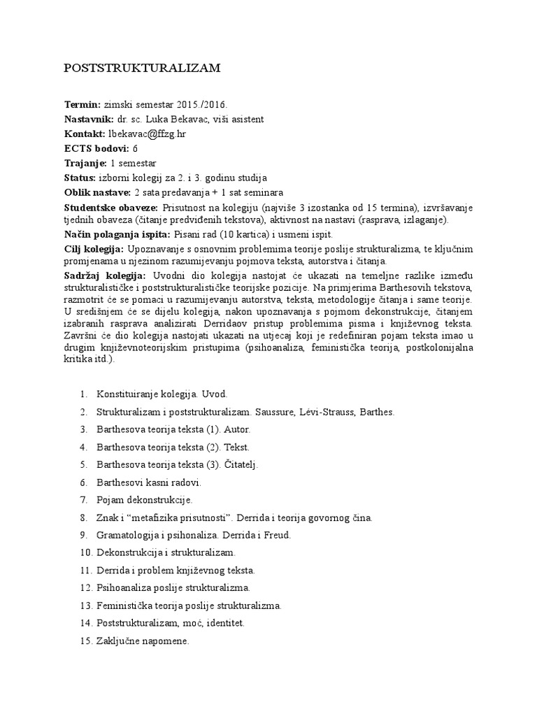 Književna Teorija | PDF