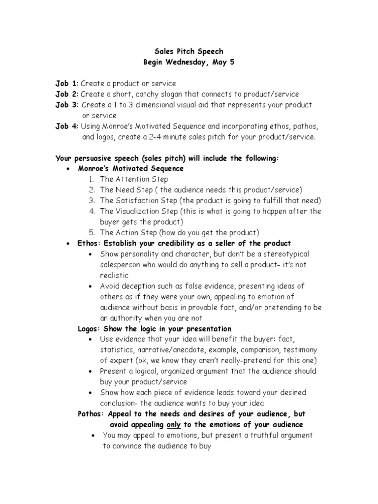 Sales Pitch Speech 10 | Logos | Truth