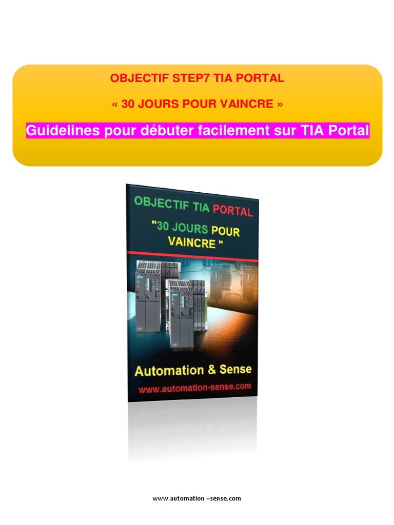 Objectif Step7 Tia Portal 30 Jours Pour Vaincre Chap1 | PDF | Entrée/Sortie | Logiciel