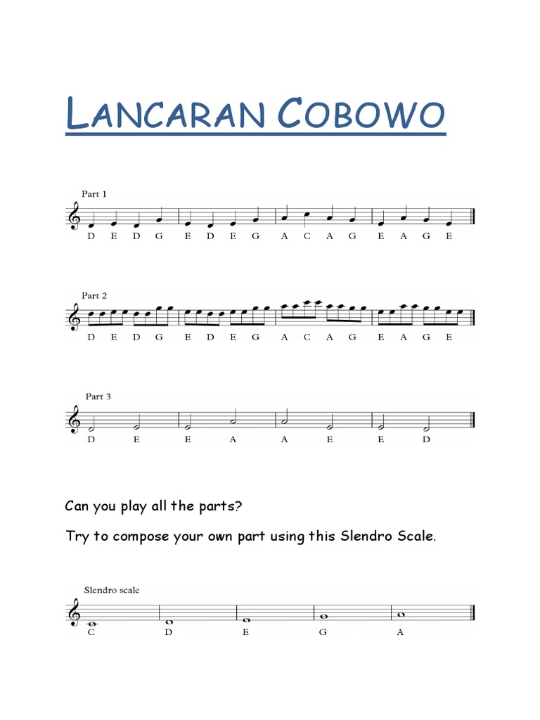 Lancaran Cobowo | PDF
