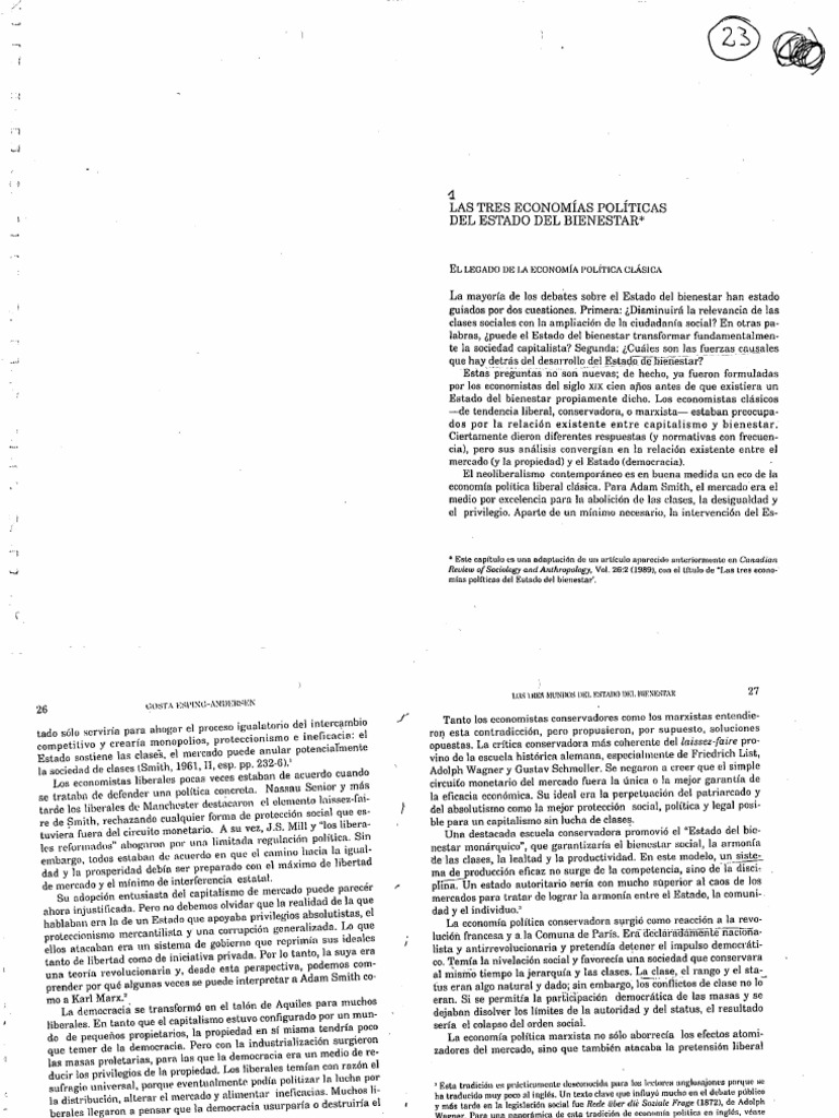 Esping Andersen 1990 | PDF