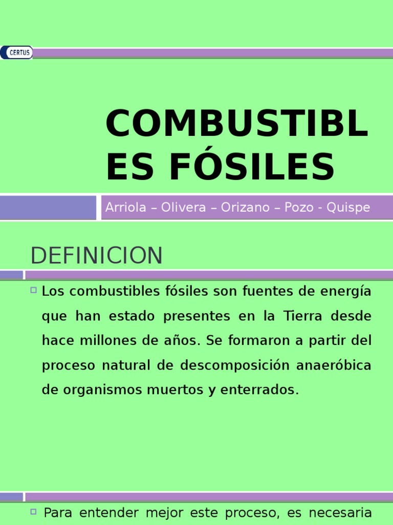 Definición y Tipos de Combustibles Fósiles | PDF | Combustibles ...