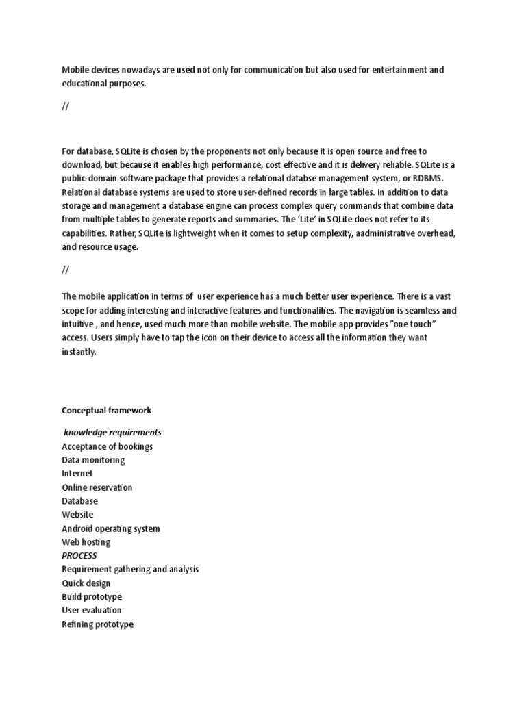 Conceptual Framework: Knowledge Requirements | PDF