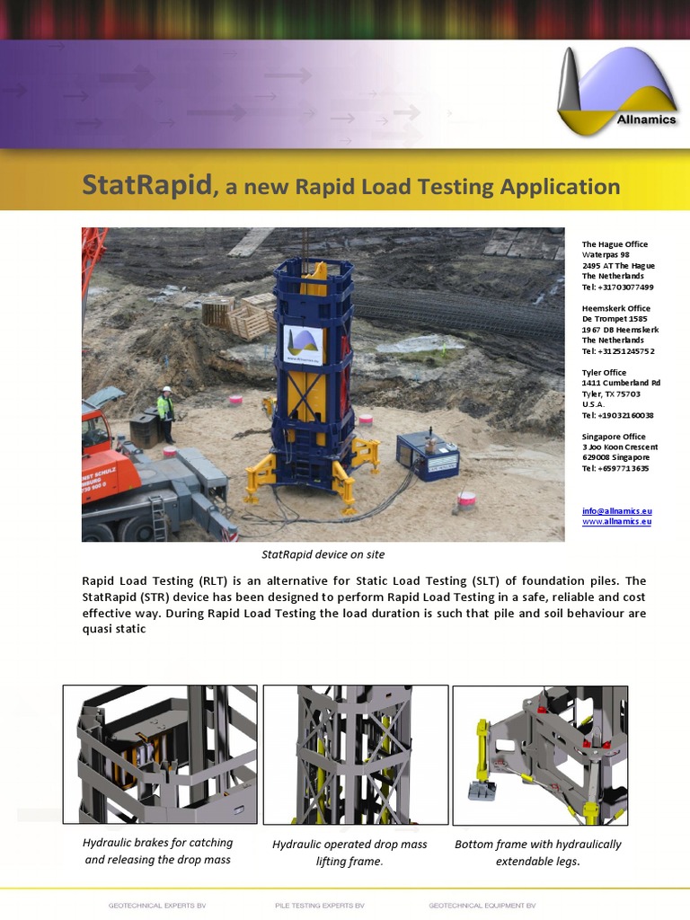 StatRapid: Advanced Rapid Load Testing | PDF | Structural Load | Deep ...