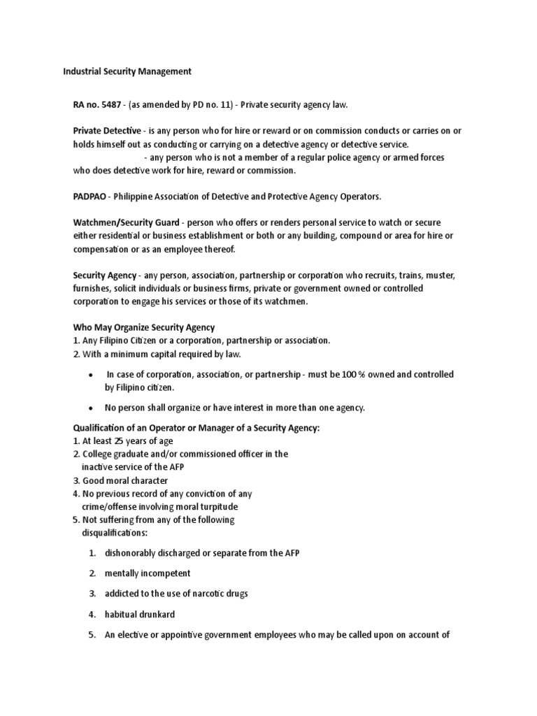 Industrial and Security Management | Download Free PDF | Physical ...