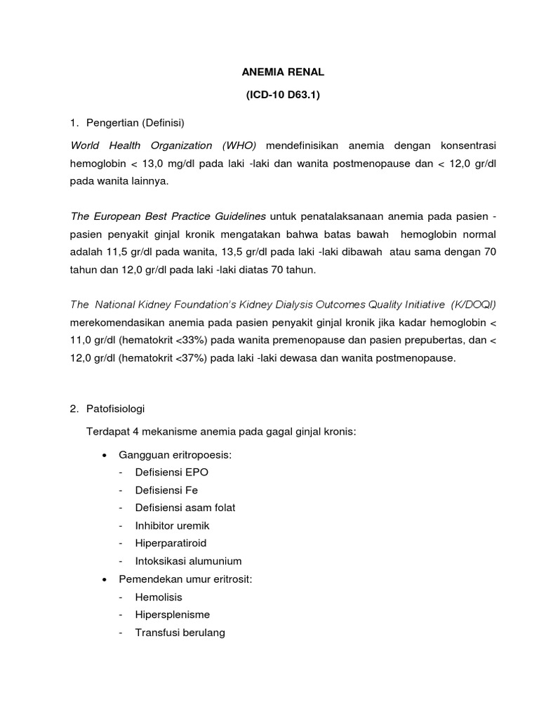 PPK Anemia CKD | PDF