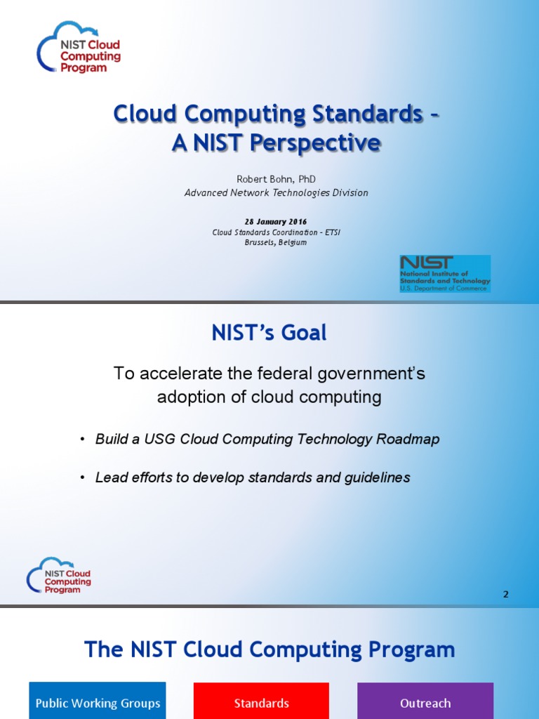 Cloud Computing Standards - NIST Perspective (NIST 2016) | PDF | Software As A Service | Cloud ...