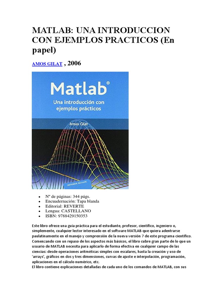 MATLAB | Descargar gratis PDF | Matlab | Programa de computadora