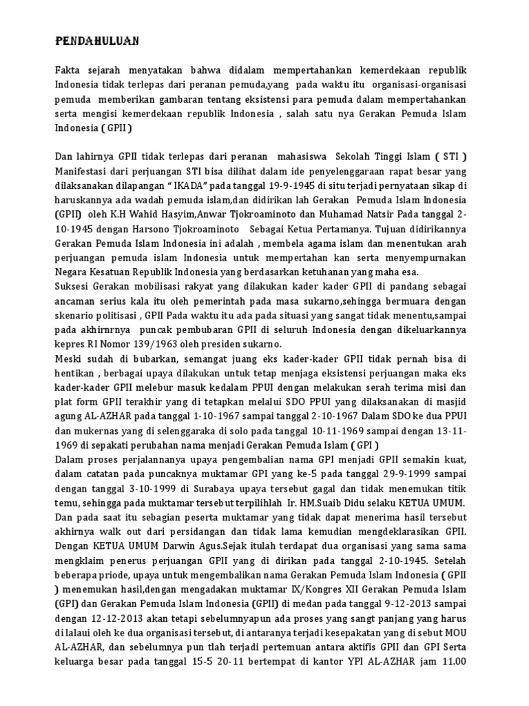 Sejarah dan Perjuangan GPII | PDF | Agama & Spiritualitas