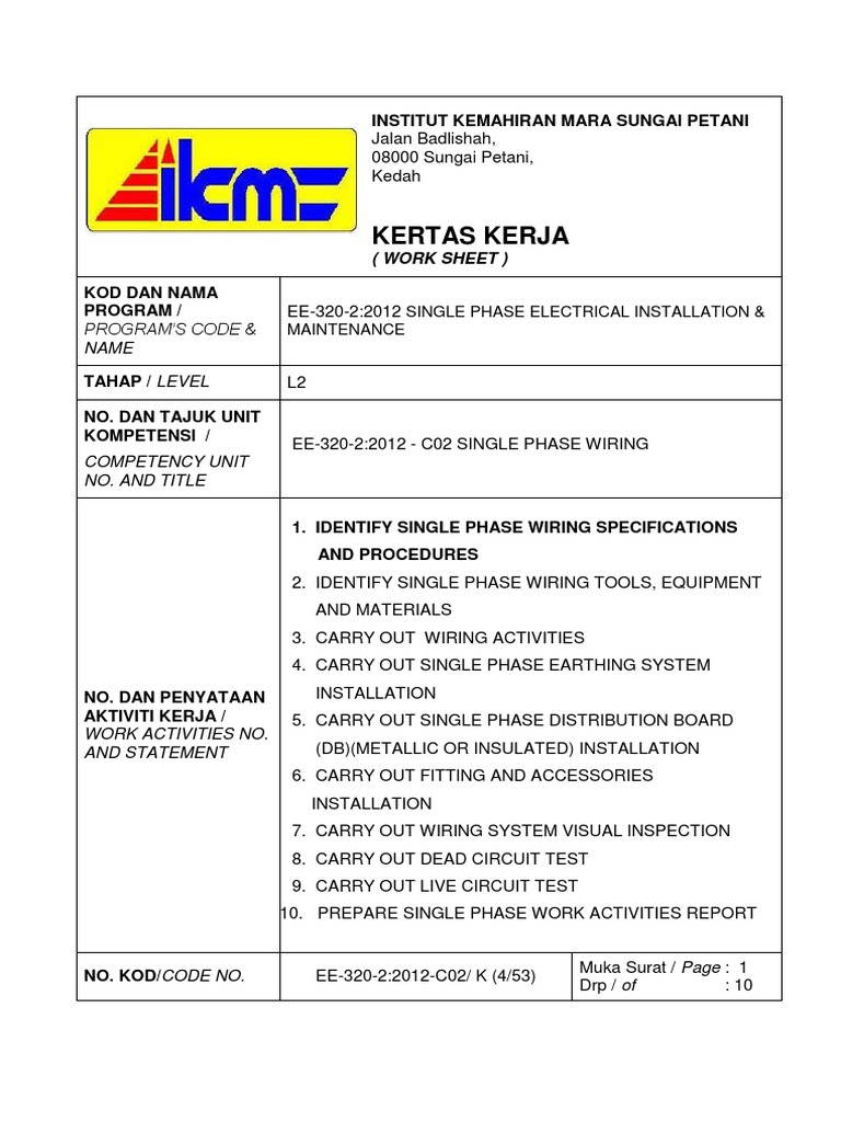 4 - Kertas Kerja Wiring Surface | PDF