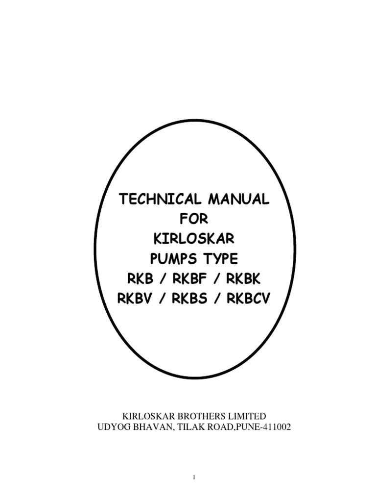Technical Manual RKB | PDF | Bearing (Mechanical) | Pump