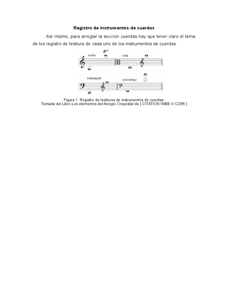 Registro de Instrumentos de Cuerdas | PDF