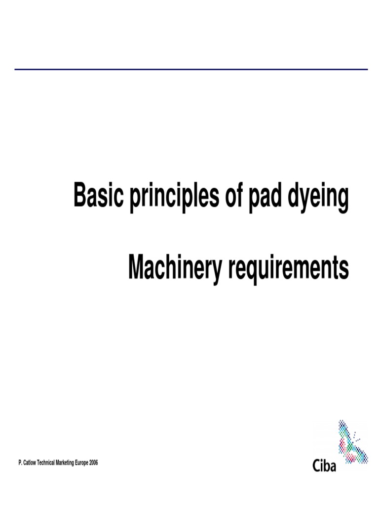Basic Principles Pad Dyeing | PDF | Steam | Relative Humidity