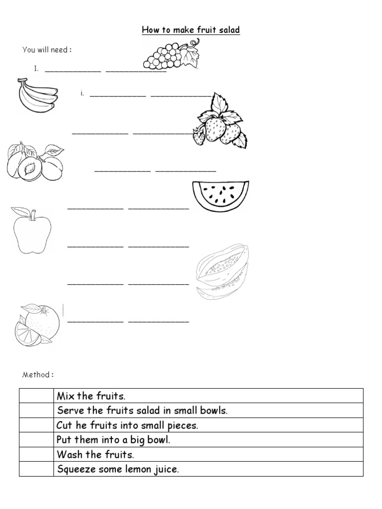 How To Make Fruit Salad | PDF