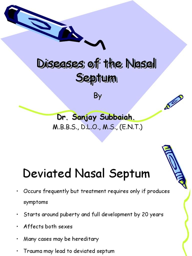 Diseases of The Nasal Septam | PDF | Human Nose | Medicine