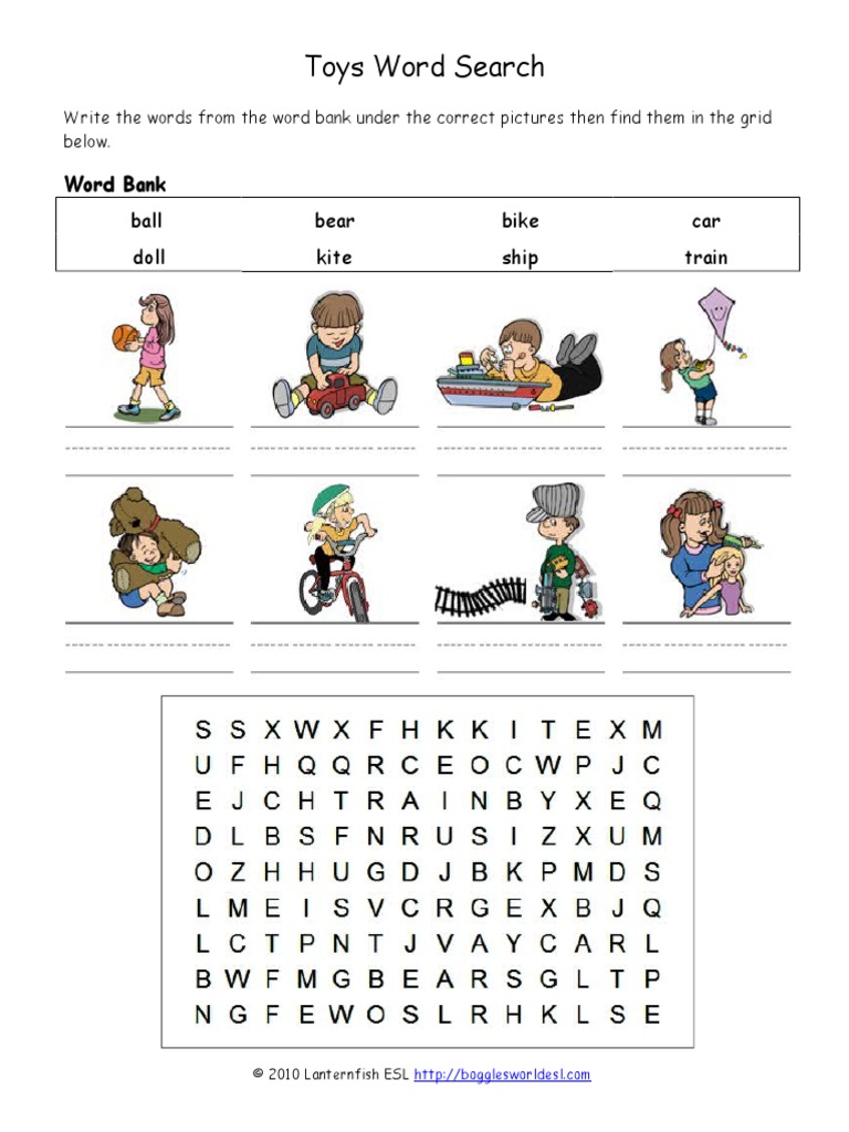Toys Word Search 2 | PDF