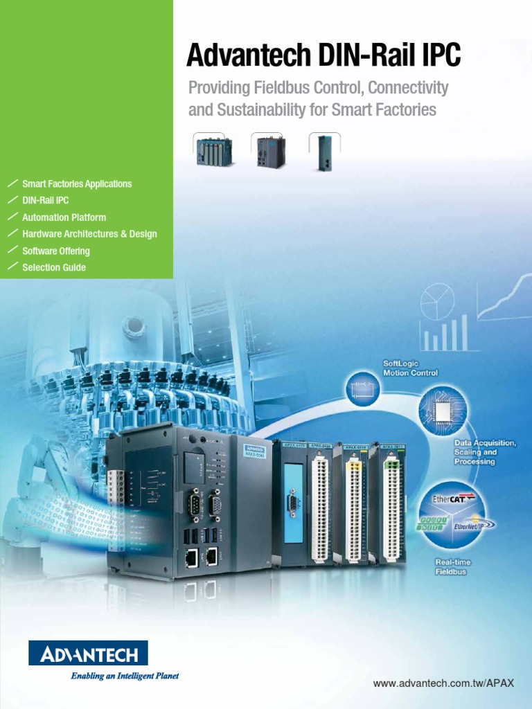 Advantech DIN-Rail IPC APAX-5580 Brochure en Valin | PDF | Scada ...