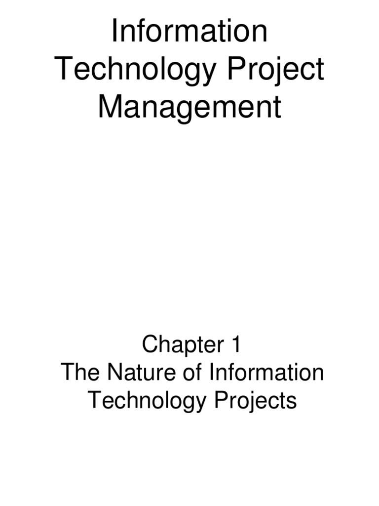 Information Technology Project Management | PDF | Project Management ...
