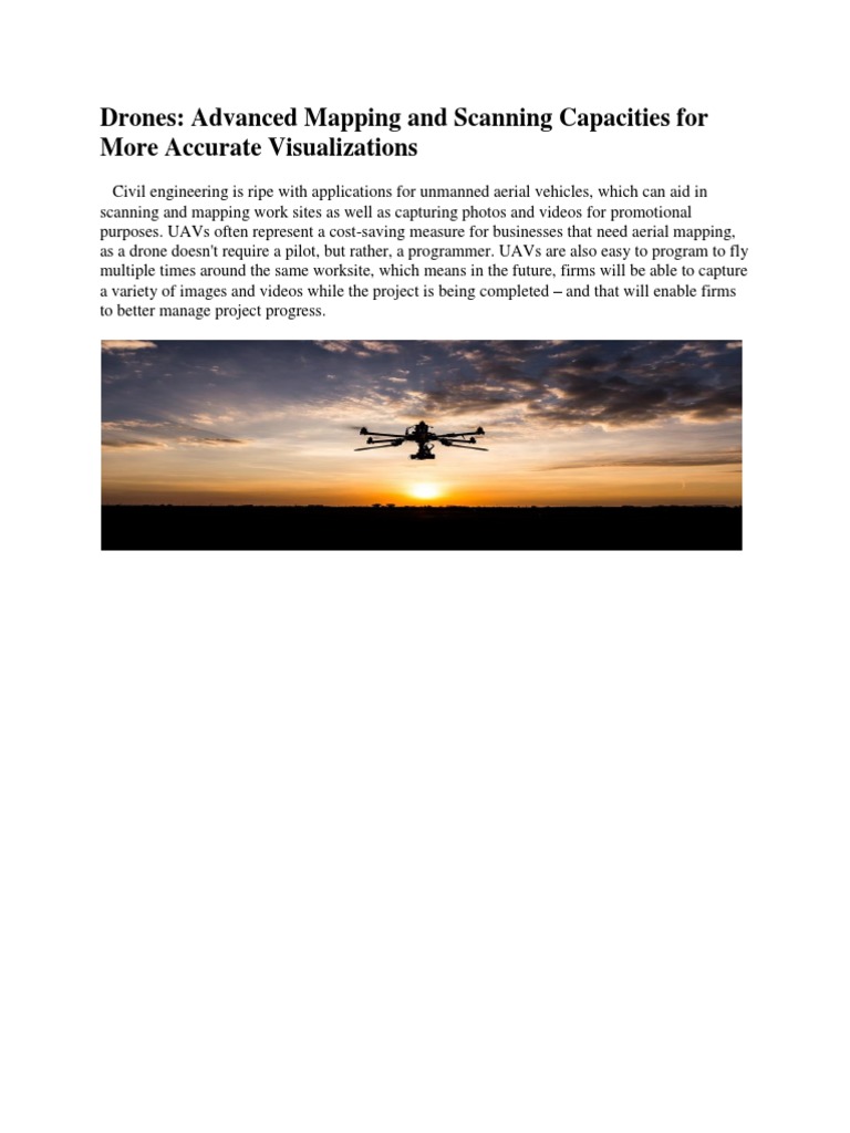 Drones: Advanced Mapping and Scanning Capacities For More Accurate ...