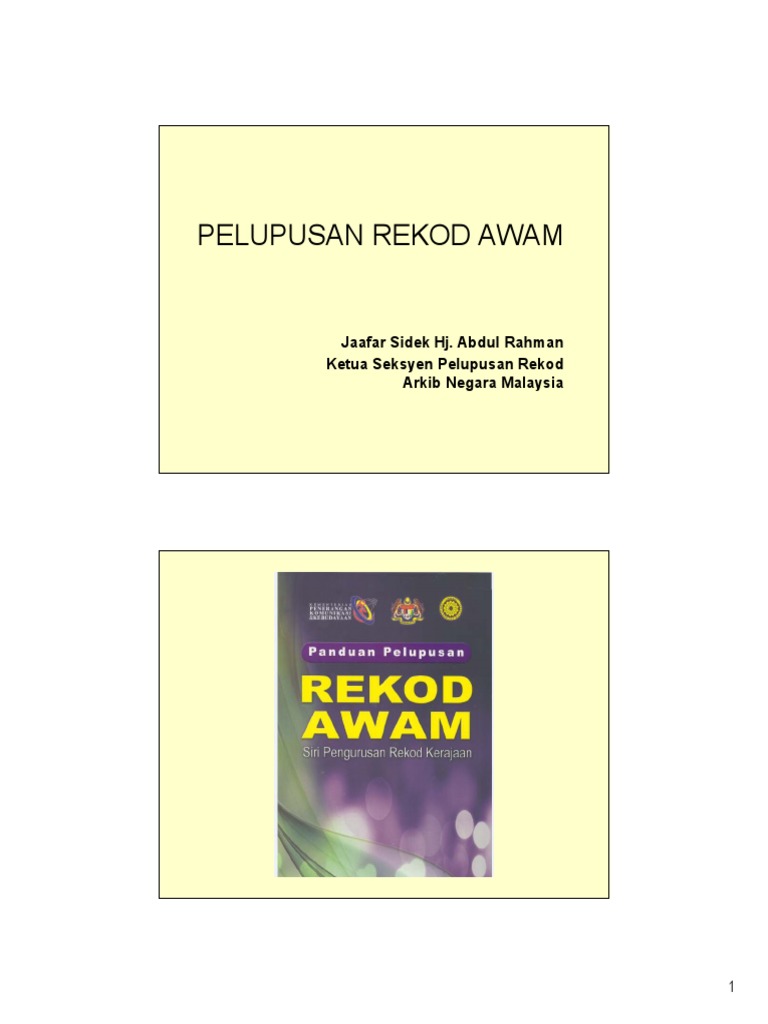 Panduan Pelupusan Rekod Awam | PDF